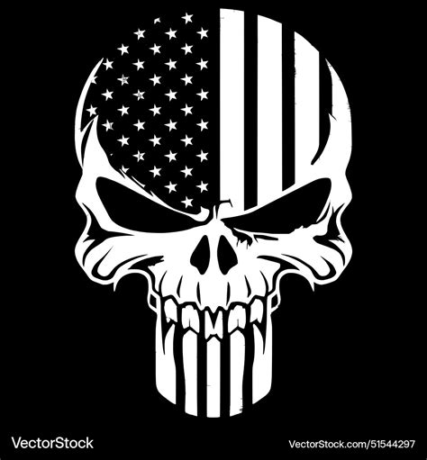 American Flag Skull Art Usa Skull Vector Art Png Skull Usa Flag