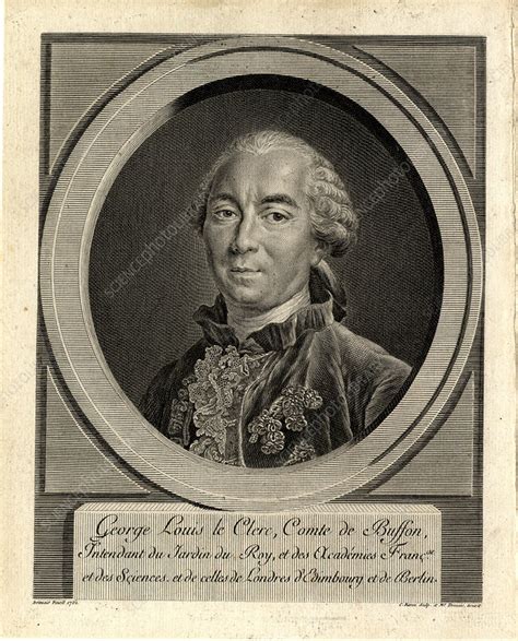 Comte De Buffon French Naturalist Stock Image C010 1583 Science Photo Library