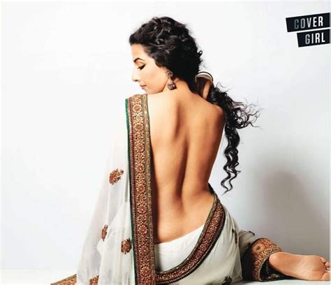 Bollywoodstarinfo Vidya Balan In A Backless Saree And Looking Hot In Fhm