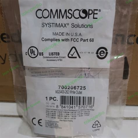 Jual Modular Commscope Cat 6 Modular Commscope Systimax Cat6 Made In Usa Jakarta Pusat Jaya