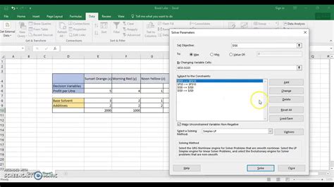 operations research lpp using excel process industry youtube
