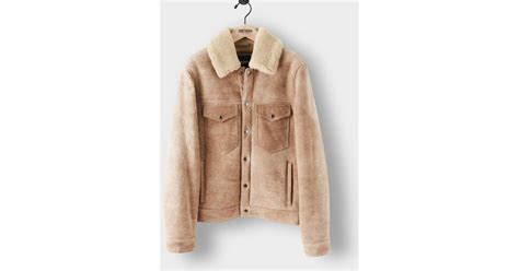 Todd Snyder Italian Shearling Suede Dylan Jacket For Men Lyst