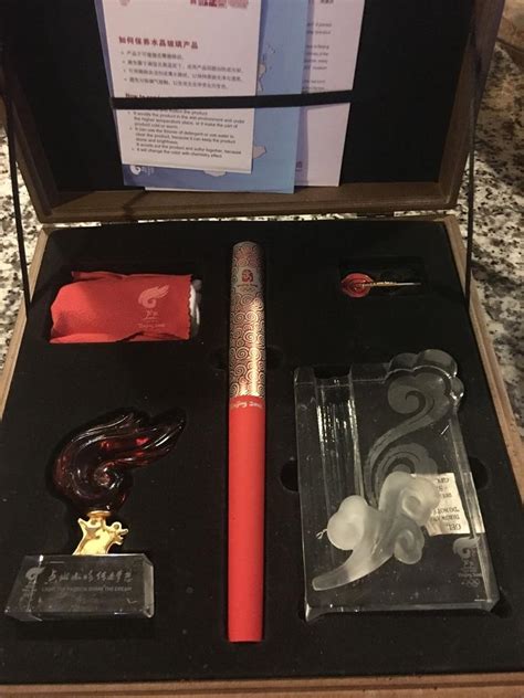 Beijing 2008 Olympic Mini Torch Set29cmcaseandcoaandbaseandkeyrarelimited