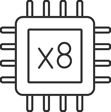 Octa Core Processor App Icon Technology Engineering Octa Vector Technology Engineering Octa