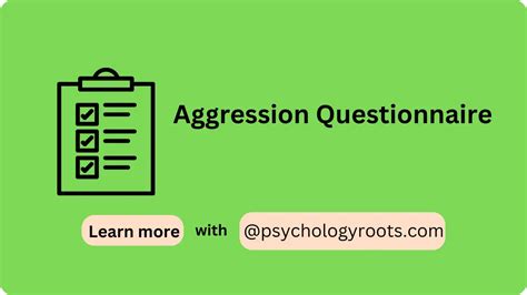 Aggression Questionnaire Psychology Roots