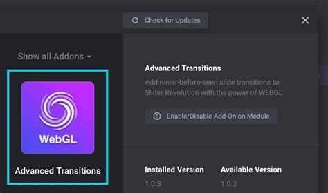 slider revolution manual how to use the advanced transitions addon