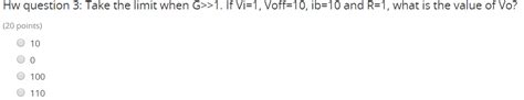 Solved Let S Investigate How The Input Bias Current Ib Chegg