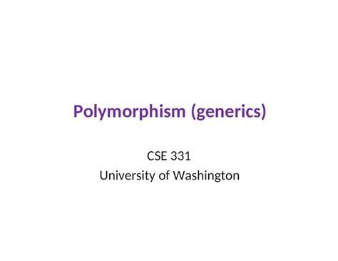 Ppt Polymorphism Generics Dokumen Tips