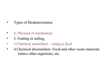 Biodeterioration Ppt
