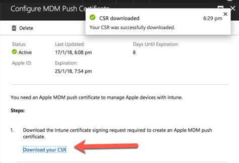 Renewing An Apple Device Enrolment Certificate For Intune Practical