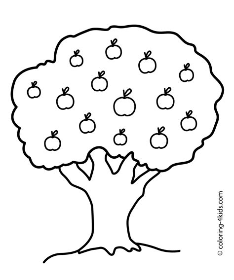 Apple Tree Black And White