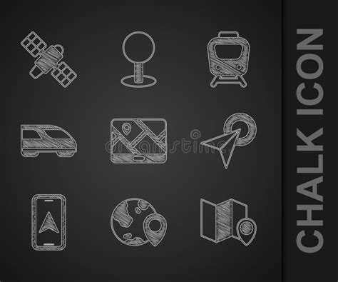 Set City Map Navigation Location The Globe Folded With Location Marker Infographic Of City