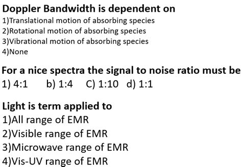 Solved Doppler Bandwidth Is Dependent On 1 Translational