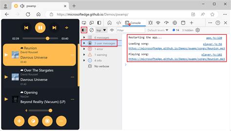 Console Features Reference Microsoft Edge Developer Documentation