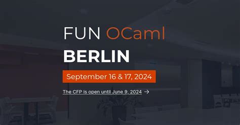 Shakthi Kannan On Linkedin Fun Ocaml 2024 Berlin September 1617 2024