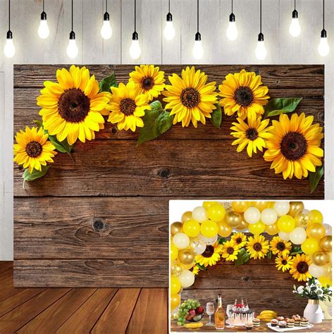 Ltlyh Decoración De Fiesta De Cumpleaños De Girasol De 7 X