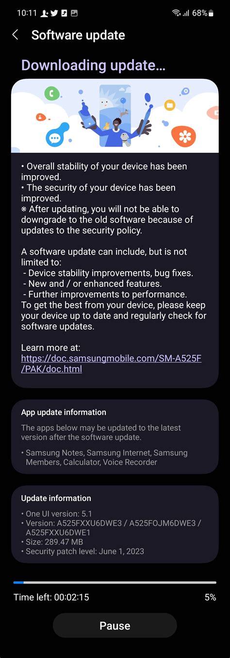 Samsung A52 June Security Patch Update Samsung Members