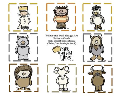 Printable Where The Wild Things Are Characters Printable Learning Sheets