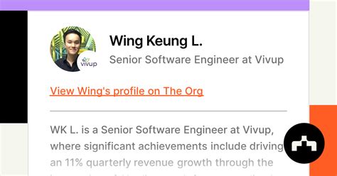 Wing Keung L Senior Software Engineer At Vivup The Org