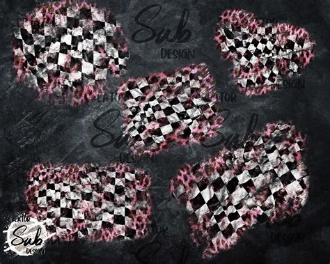Pink Checkered Flag Png Background Bundle Leopard Raceing Flag Mom
