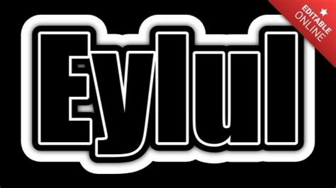 Eylul Black And White Outline Text Effect Generator