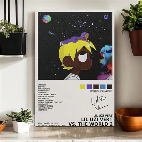 Lil Uzi Vert Poster Lil Uzi Vert Vs The World 2 Canvas Poster Shein Usa