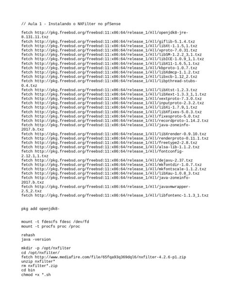 aula 1 instalando o nxfilter no pfsense pdf