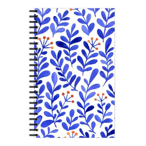 Leaves Blue Notebook Shutterfly