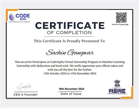 Sachin Gangwar On Linkedin Codealpha Machinelearning Datascience