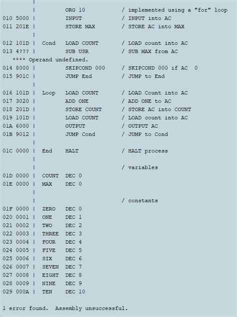 solved how would i fix this marie code i am getting an