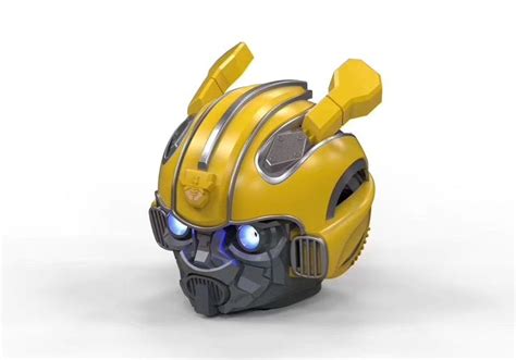 Loa Bluetooth Nghe Nhạc Siêu Bass Hình Đầu Robot Bumblebee Mắt Có Đèn Led Âm Thanh Sống Động