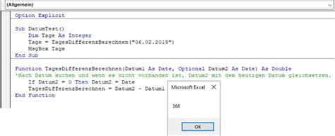 Vba Funktion Aufrufen Rückgabewert Und Parameter Automate Excel