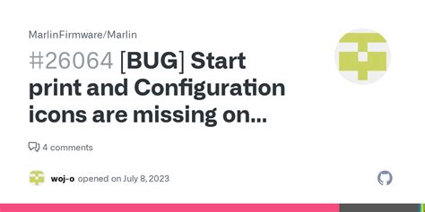 BUG Start Print And Configuration Icons Are Missing On Status Screen Issue