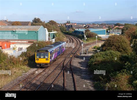 Arriva Northern Rail Class 142 Pacer Train Arriving At Morecambe Stock