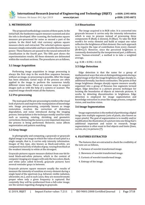 Irjet Fake Paper Currency Recognition Pdf