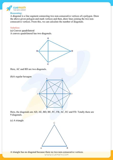 NCERT Solutions Class Maths Chapter Exercise Understanding Quadrilaterals