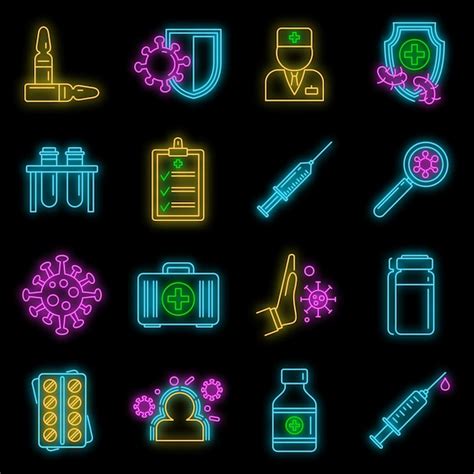 Premium Vector Medical Immunization Icons Set Outline Set Of Medical