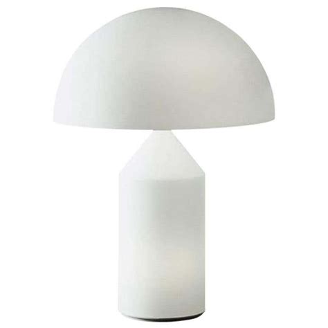 Vico Magistretti Atollo Small White Glass Table Lamp By Oluce For Sale At 1stdibs