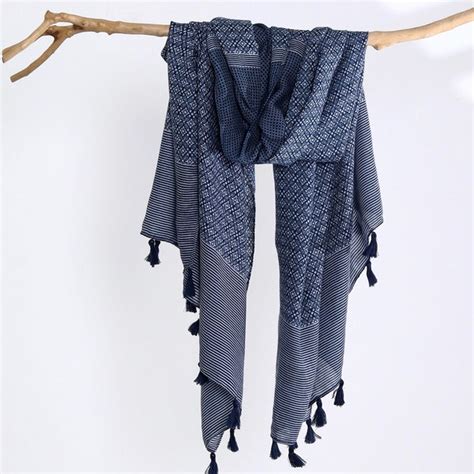 Denim Scarf Etsy