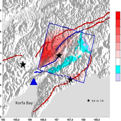 Los Displacements In Meters Induced By The Main Event And Its Download Scientific Diagram