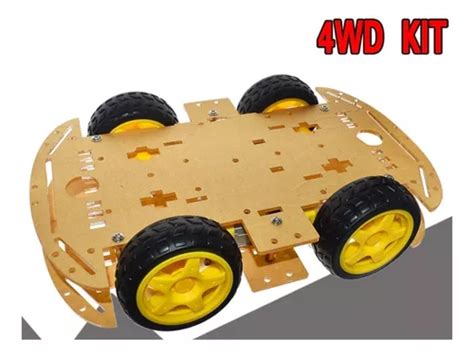 Chasis Carrito 4 Llantas Arduino 4wd Seguidor Linea En Venta En