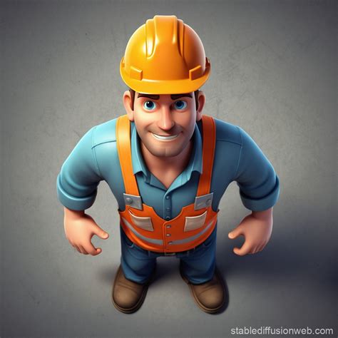 Animated Construction Worker Sprite Stable Diffusion Online