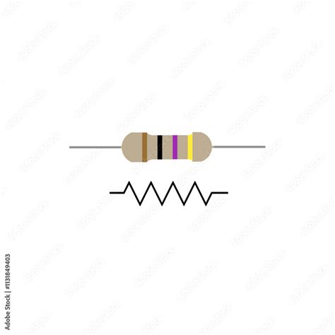 Simple Illustration Of A Resistor Showing Its Physical Appearance With