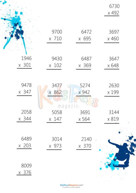 Multiplication Worksheet 3 Digit By 4 Digit 3 Worksheets Library