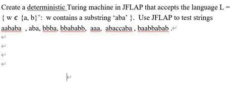 solved create a deterministic turing machine in jflap that
