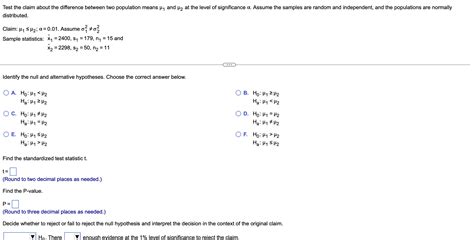 Solved Distributedclaim μ1≤μ2α001 ﻿assume