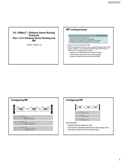 ch 16 mod 7 distance vector routing protocols part 1 of 2 distance vector routing and rip