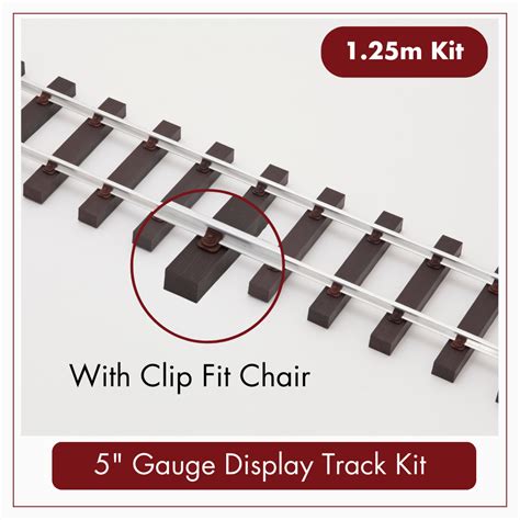 1 25m 4ft 5 Gauge Display Track Kit With 16mm 5 8 X 5 8