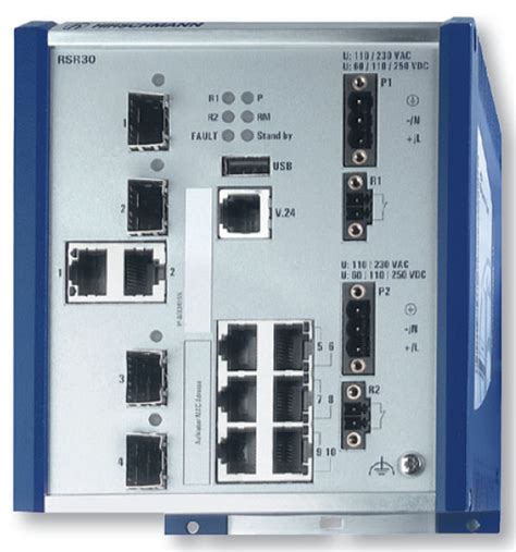 Managed Switch Rsr Hirschmann 6 Ports Gigabit Din Rail