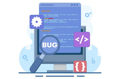 Bug Report Concept Bug Magnifier On Data Software Campaign Computer Bug Detection Bug Error